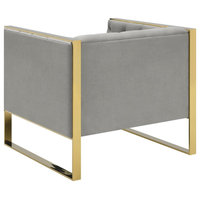 Coaster Eastbrook Modern Velvet Upholstered Tufted Back Chair Gray ...