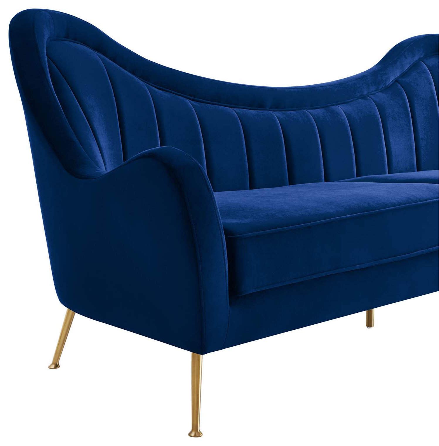 Cheshire Channel Tufted Velvet Sofa - Midcentury - Sofas - by Modway ...