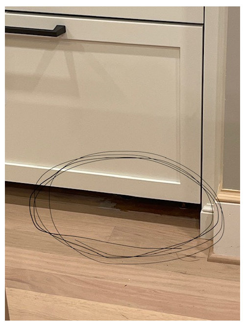 bottom trim for custom cabinet panel fridge