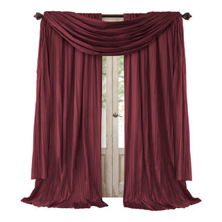 Athena Panels & Scarf, 3-Piece Set, 52"x95" - Contemporary - Curtains ...