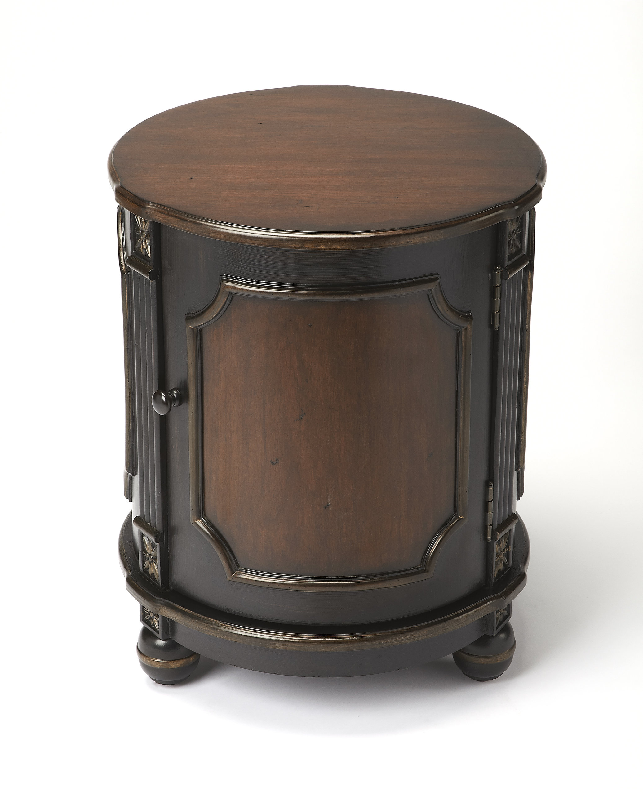 Butler Thurmond Cafe Noir Drum Table - Traditional - Side Tables And ...