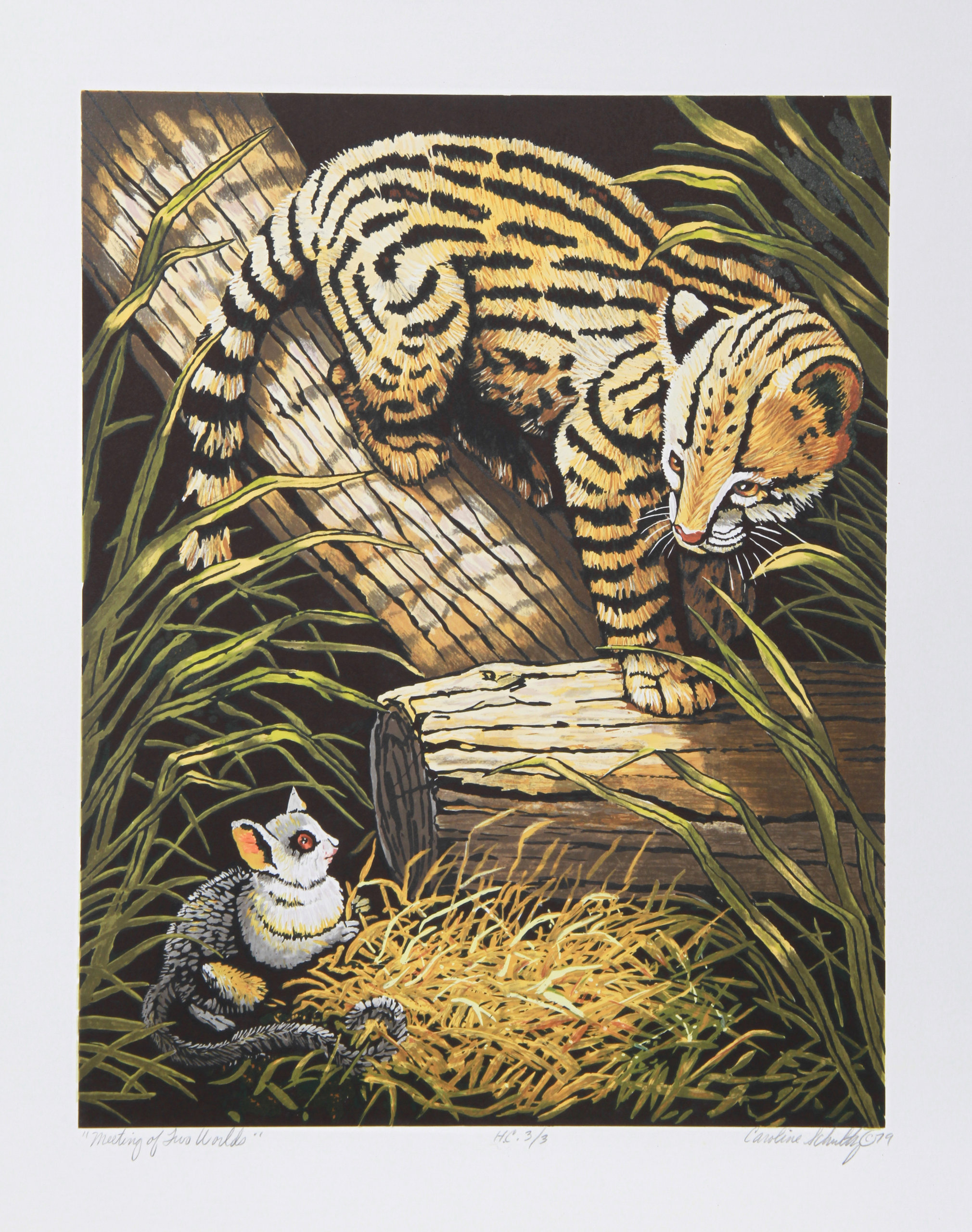 Caroline Schultz, Meeting of two worlds, Lithograph - Traditional ...