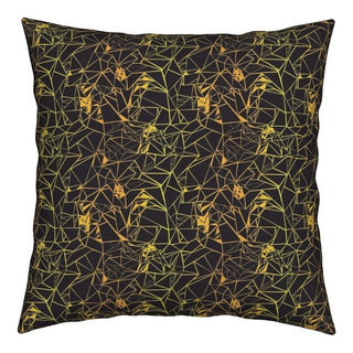 Geometric Triangle Linear Bear Sharp Fractals Throw Pillow ...