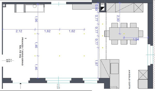 Illuminazione salotto / open space