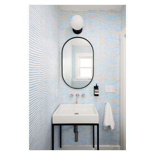 San Francisco Edwardian - Midcentury - Powder Room - San Francisco - by ...