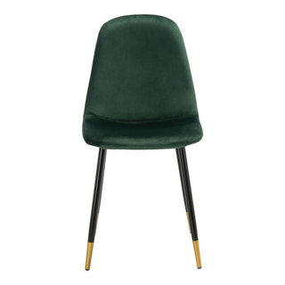 Vonda Dining Chair, Set of 2, Green/Black - Midcentury - Dining Chairs ...