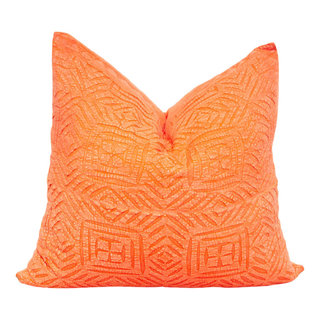 Mango Tango Handmade Pillow Cover - Contemporary - Decorative Pillows ...