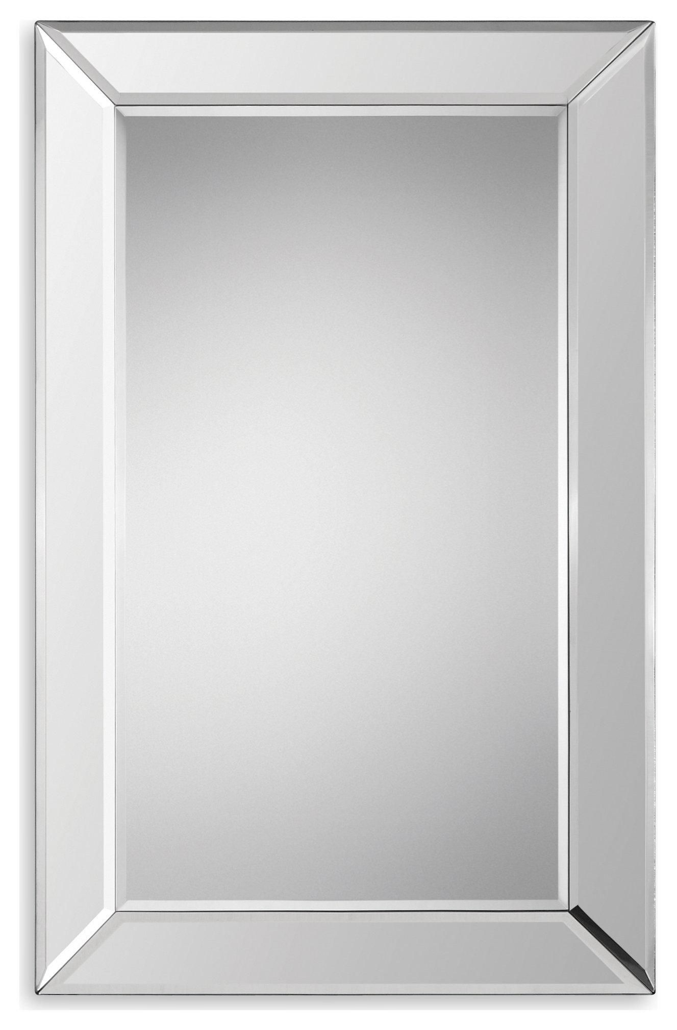34" Modern Frameless Rectangle Mirror - Contemporary - Wall Mirrors - by Uttermost | Houzz