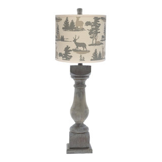 Rustic Woodland Lodge Table Lamp - Rustic - Table Lamps - by UStradeENT LLC | Houzz