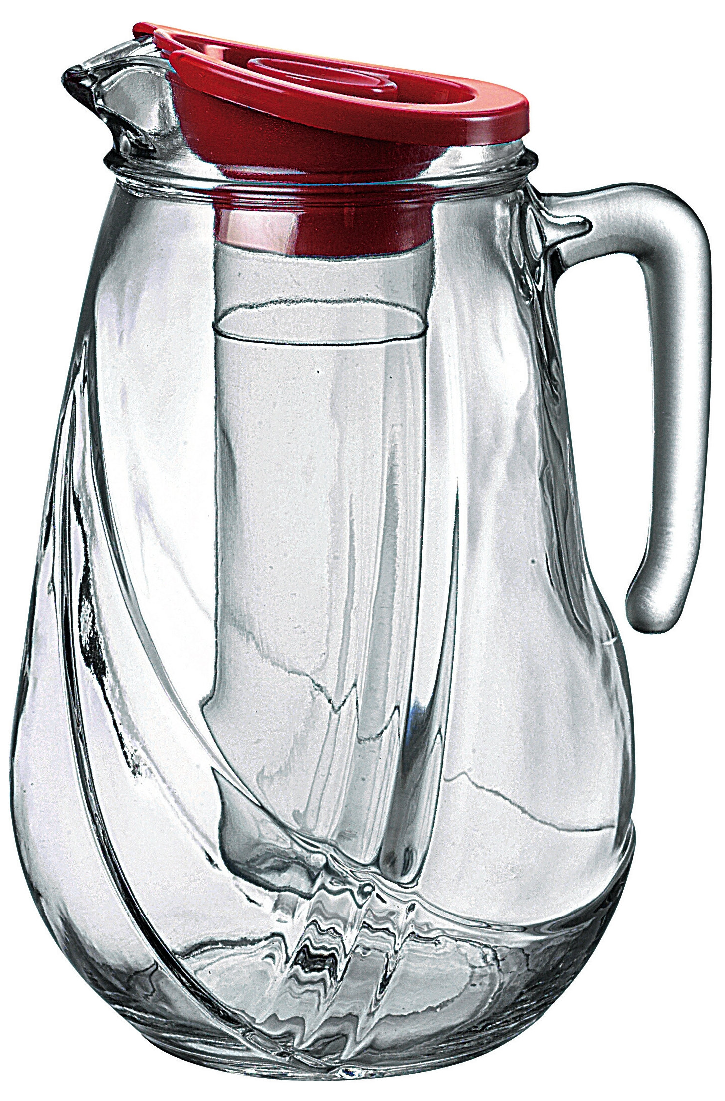 Bormioli Rocco Rolly Glass Pitcher With Ice Tube and Lid, 87 Ounce ...