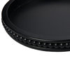 Farmhouse Decorative Round Wood Tray with Hobnail Edge, Black ...