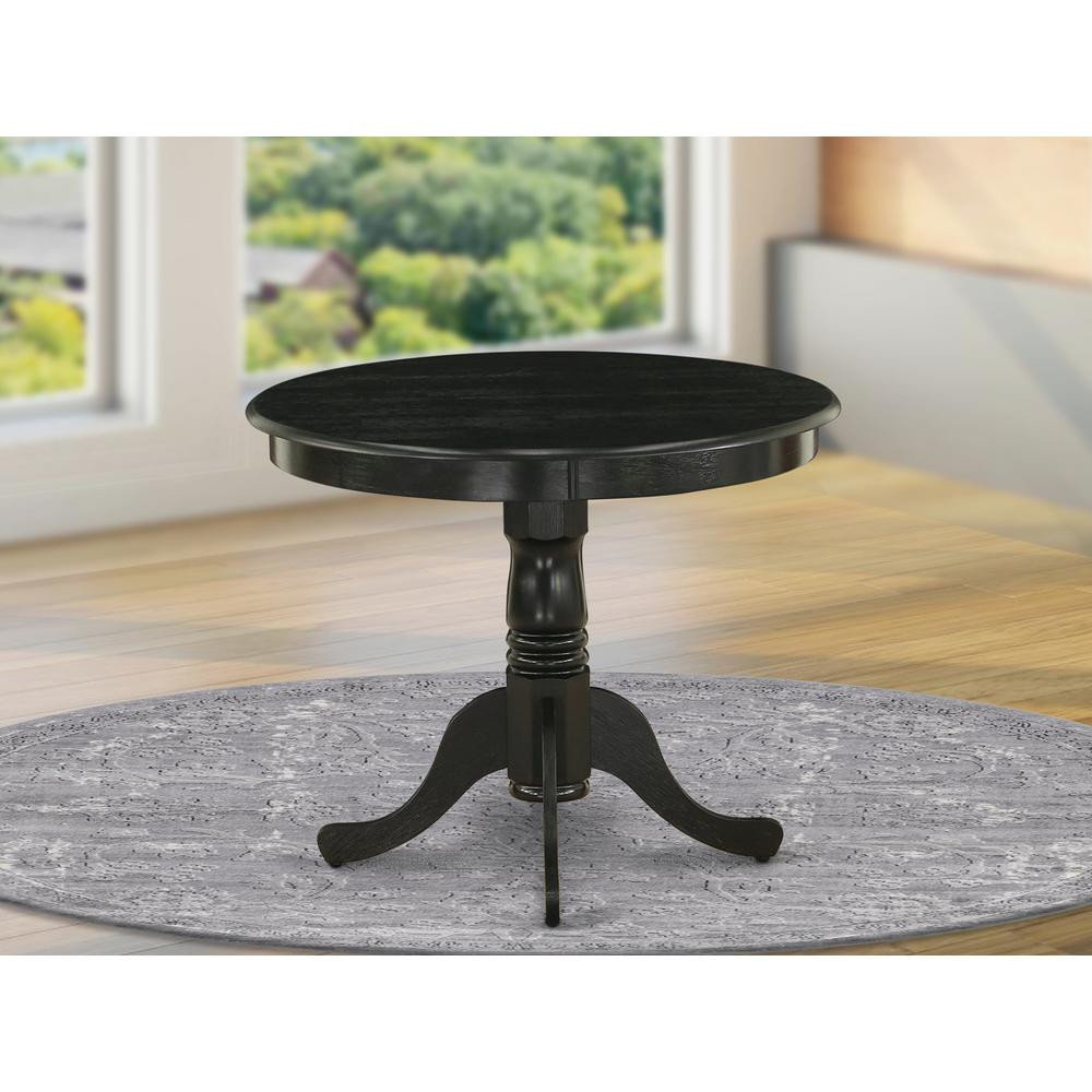 Dining Table Wirebrushed Black, ANT-ABK-TP - Traditional - Dining ...