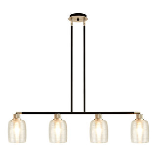 4-Light Metal & Glass Dimmable Chandelier - Transitional - Kitchen ...