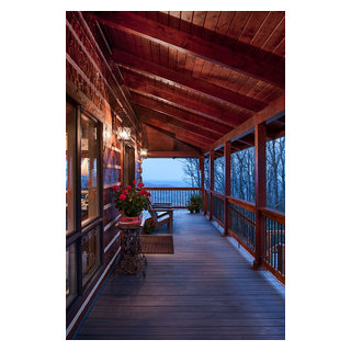 Seaford - Rustic - Verandah - Charlotte - by Log Homes of America ...