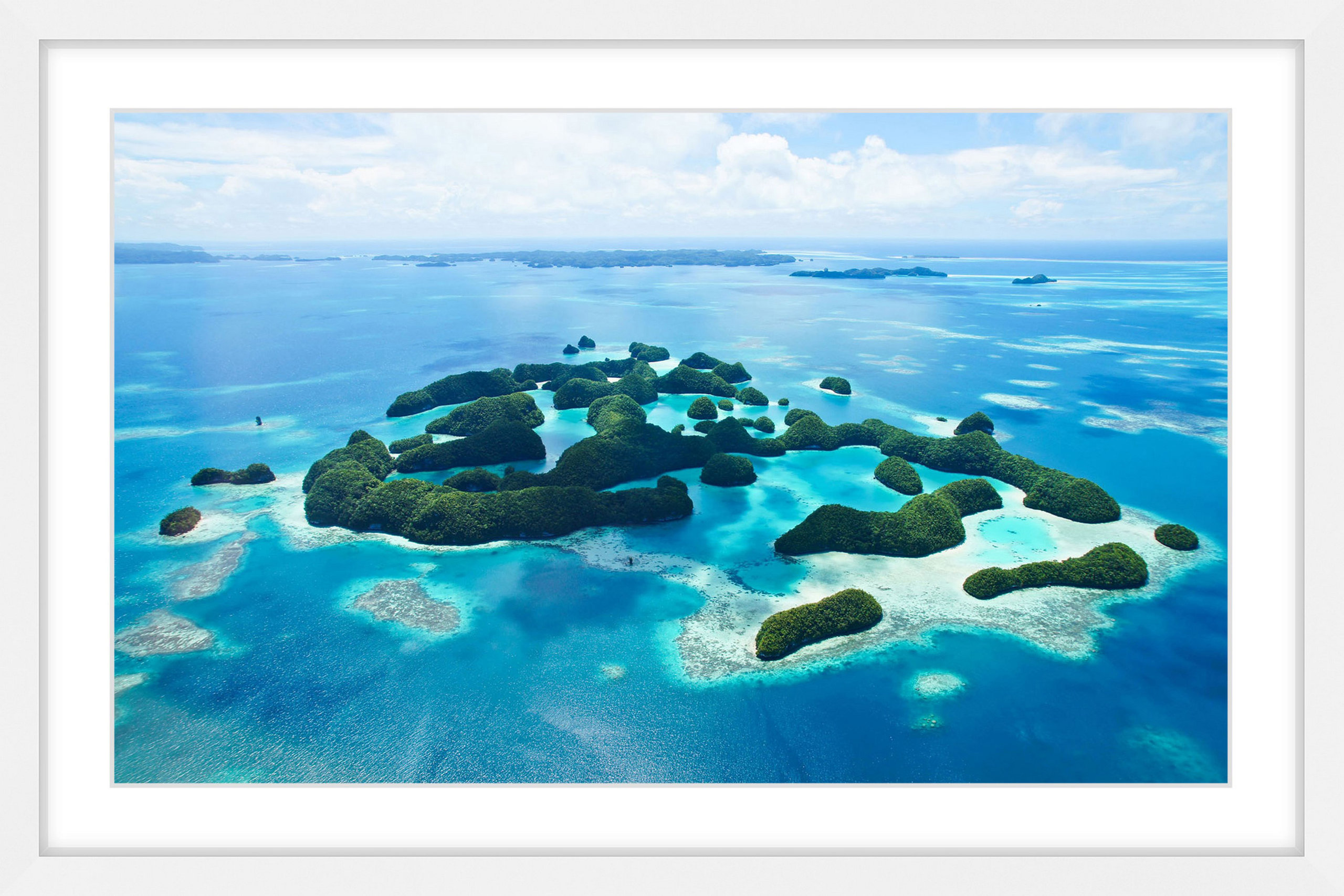 "Tiny Islands" Framed Painting Print, 36"x24" - Beach Style - Prints ...