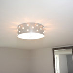 Bromi Design Lynch White and Red Flush Mount - Contemporary - Flush ...