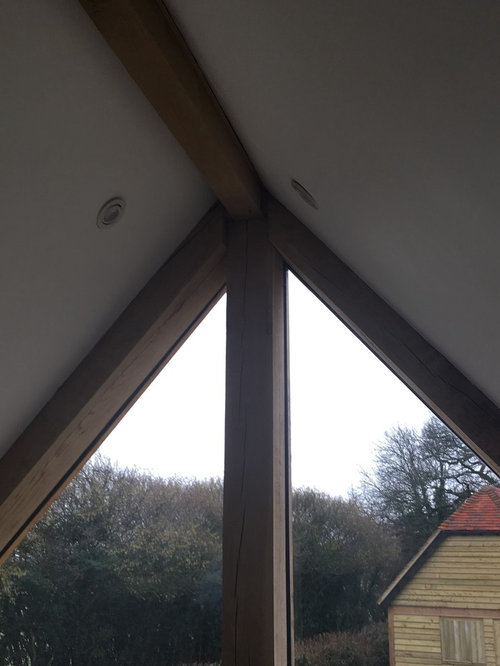 Window treatment - triangle window | Houzz UK