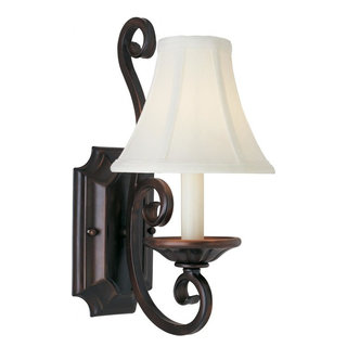 Maxim Manor 1-Light Wall Sconce, Oil Rubbed Bronze - Mediterranean ...