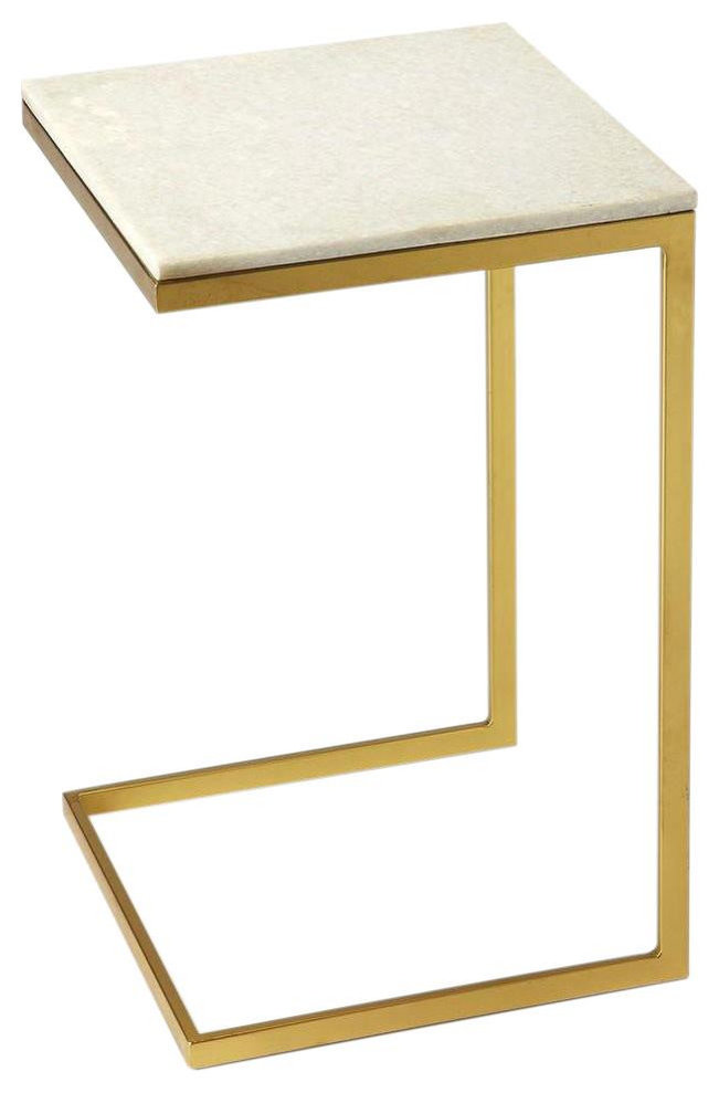 Modern Gold Marble Side Table by Butler - Contemporary - Side Tables ...