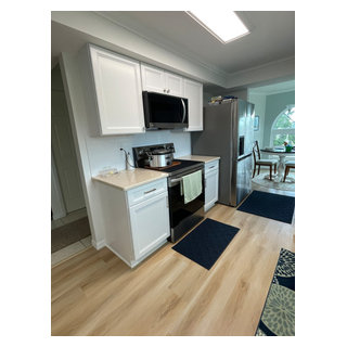 From Dull to Dazzling: Kitchen Cabinets Redone in Arctic White ...