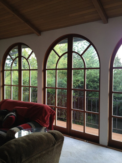 Need help on these single pane arched wood windows | Houzz Forum