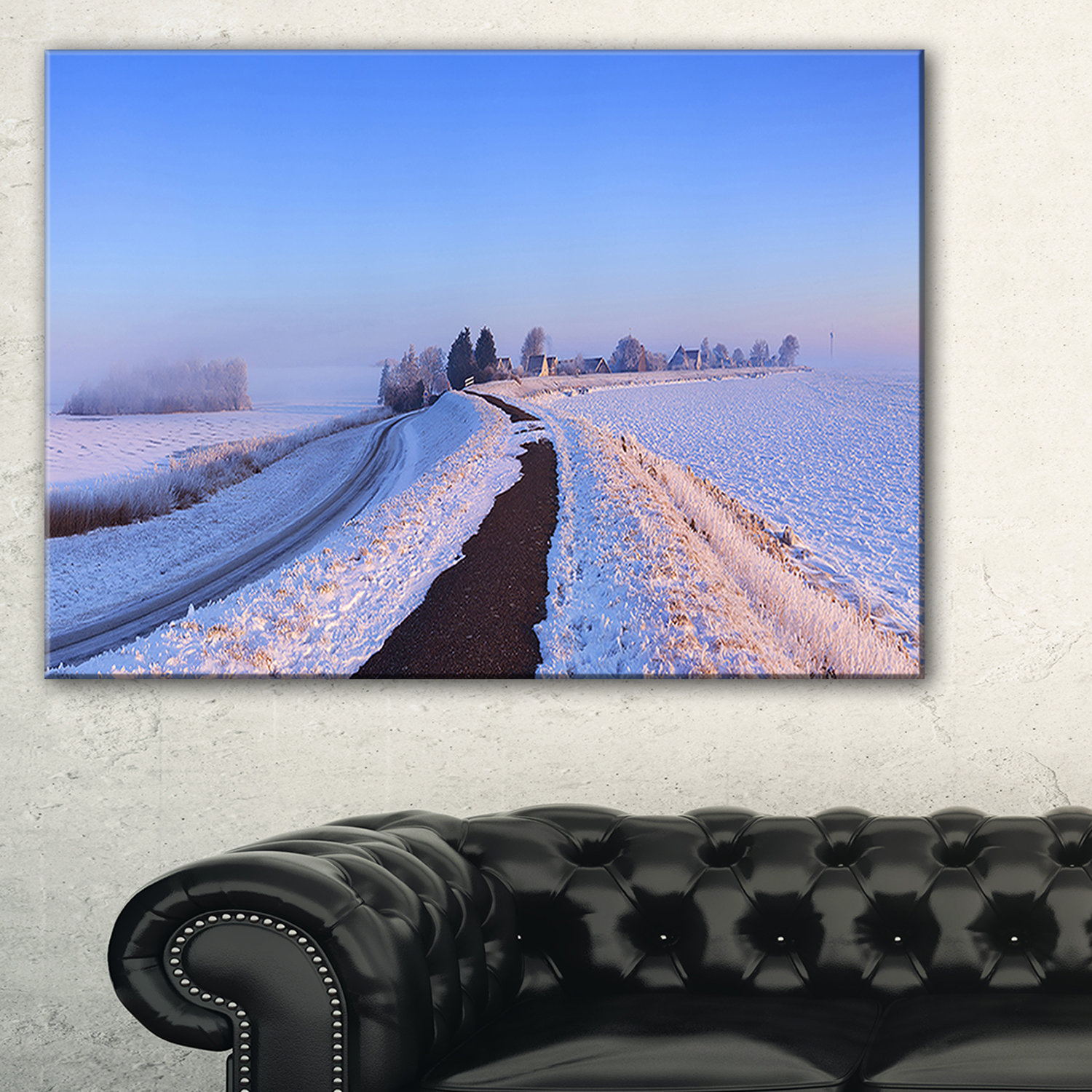 "Lake and Dike At Sunrise Panorama" Landscape Wall Art, 40"x20 ...