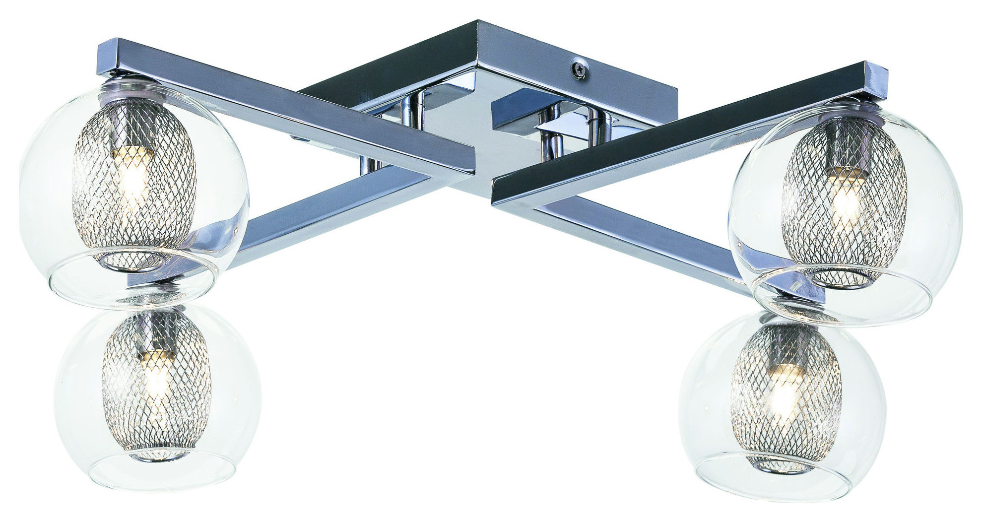 Estelle 4 Clear Glass Ceiling Lighting - Contemporary - Flush-mount ...