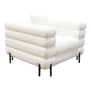 Vox Tufted Chair, White - Transitional - Armchairs And Accent Chairs ...