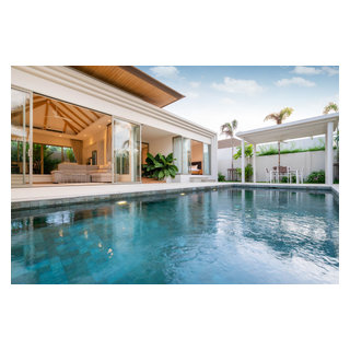 Infinity Swimming Pool And Garden Remodeling - Exterior - Home ...