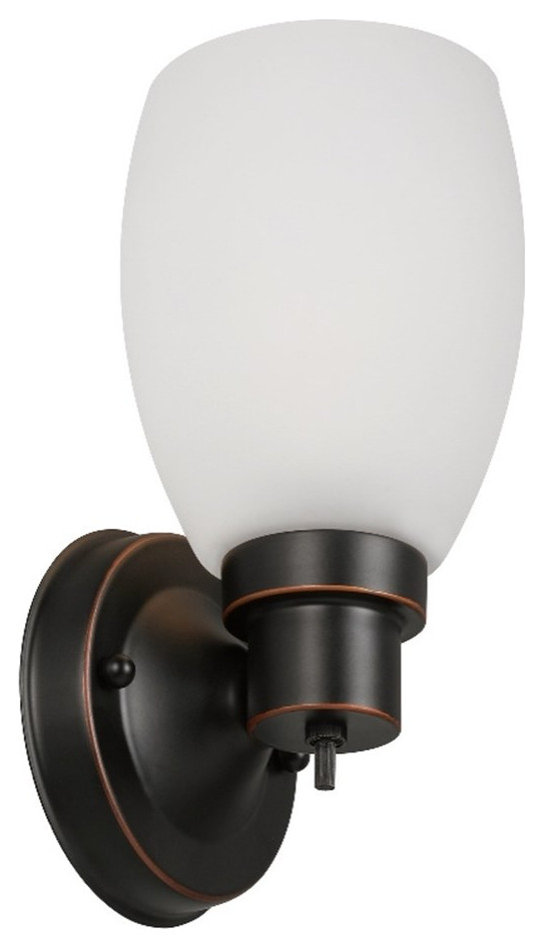 Lydia Stainless Steel Wall Light in Oil-Rubbed Bronze - Transitional ...
