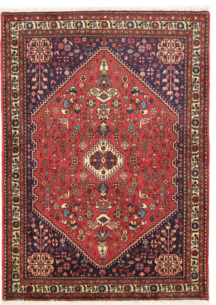 Persian Rug Abadeh 4'9"x3'5" Hand Knotted, 4'9"x3'5" - Southwestern ...