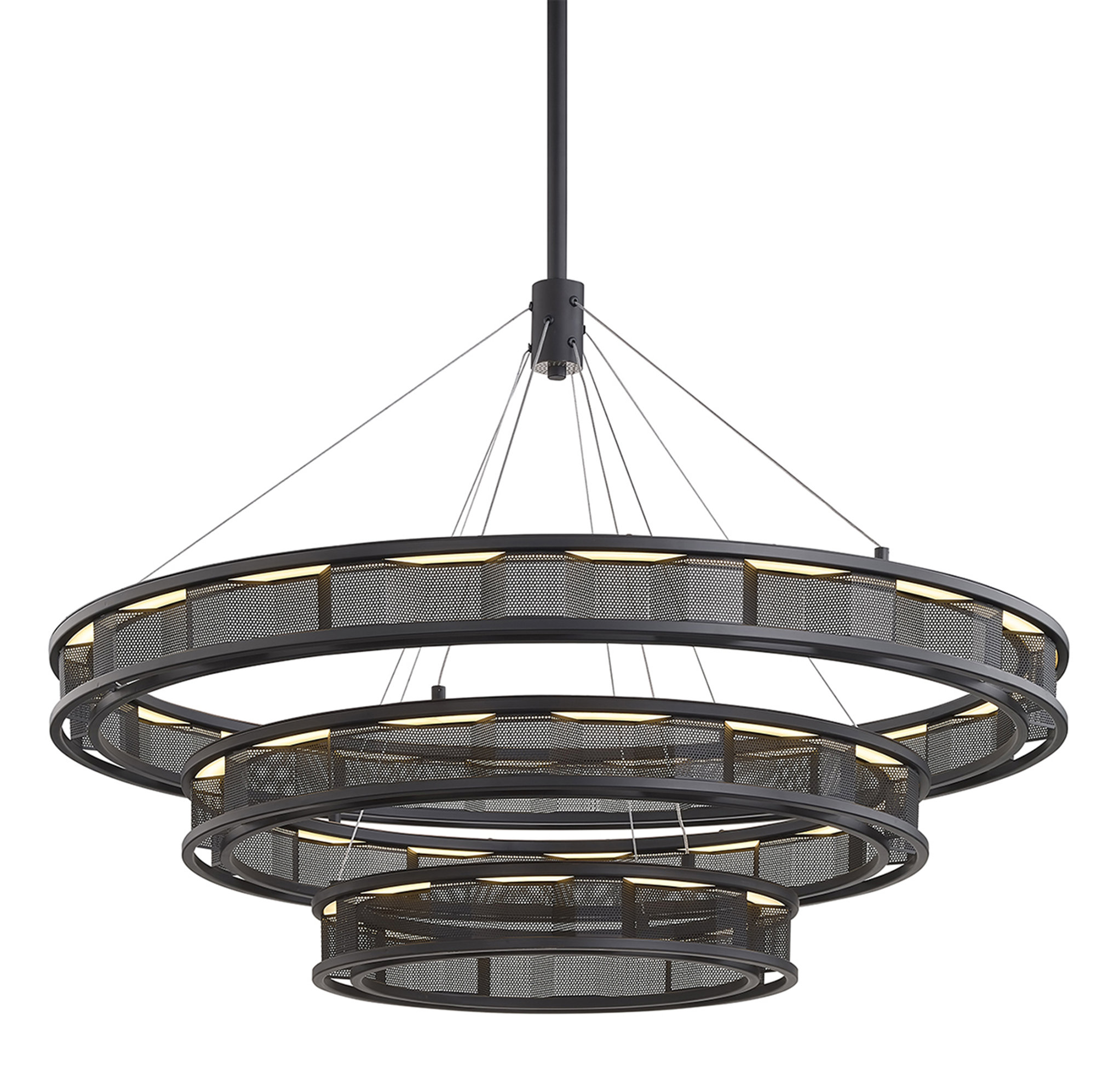 Fuze 3-Tier Pendant, Modern Bronze, Frosted Acrylic - Transitional ...