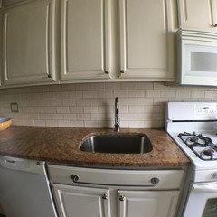 How to update kitchen with almond counter tops and appliances
