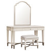 Grace Vanity and Mirror Set With Stool - Midcentury - Bedroom & Makeup ...