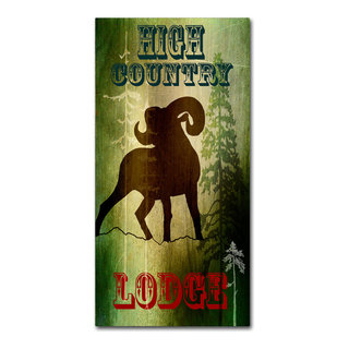 LightBoxJournal 'Lodge High Country Lodge' Canvas Art, 12"x 24 ...