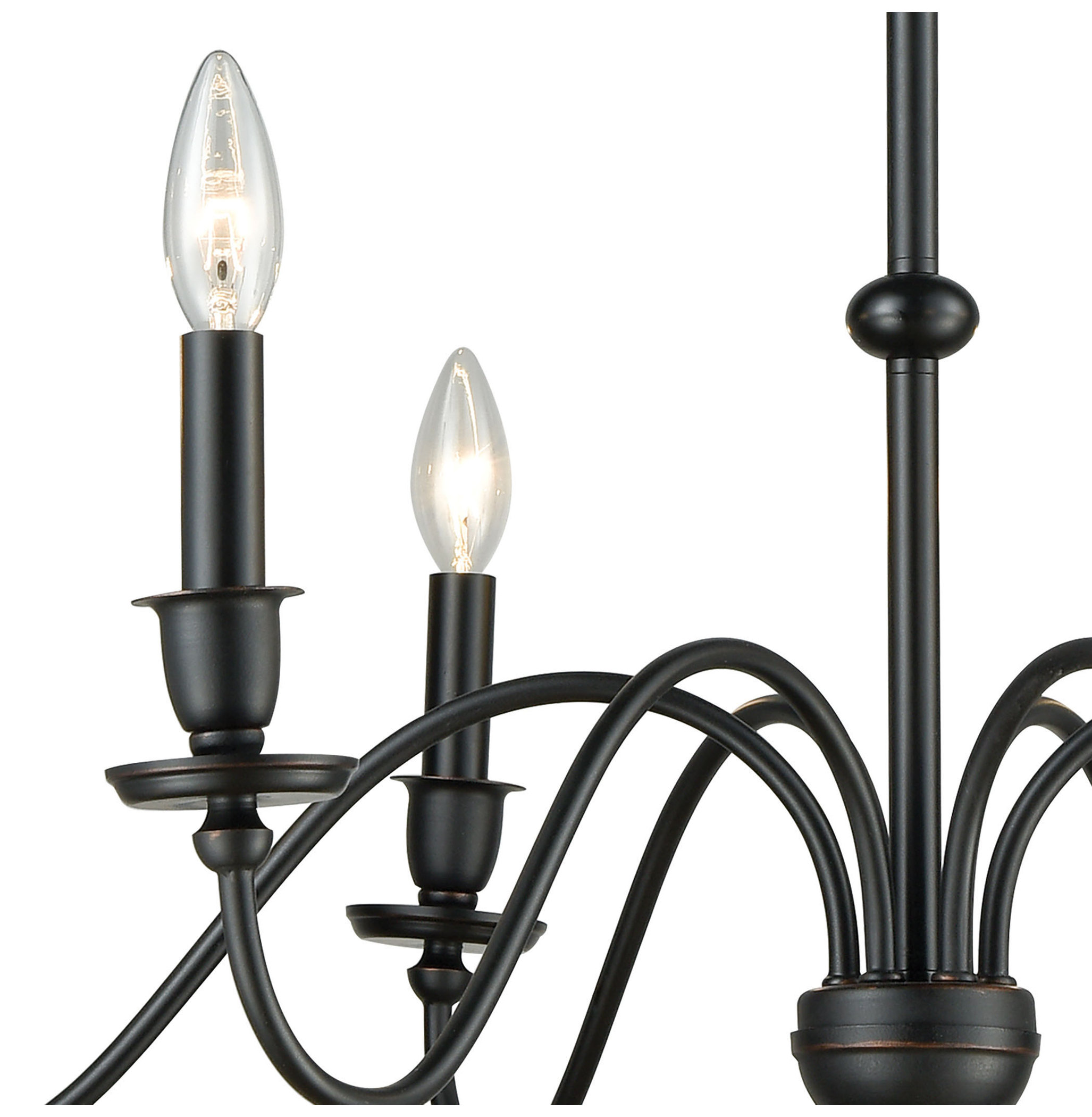 Collins 6-Light Chandelier, Matte Black - Traditional - Chandeliers ...