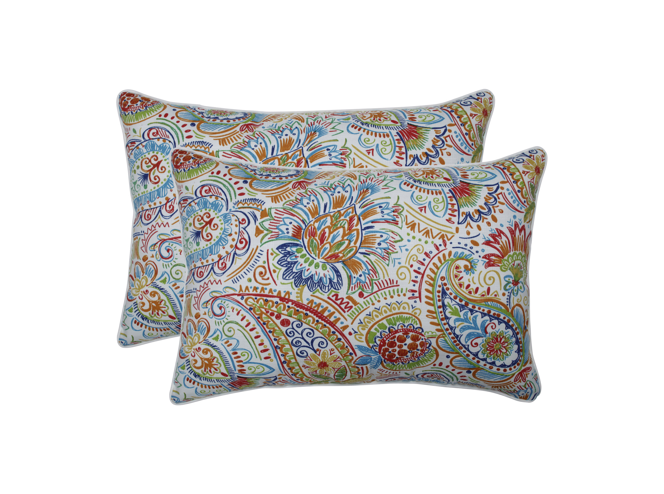Gilford Festival Oversized Rectangular Pillows, Set of 2, 24.5"x16.5"x5 ...
