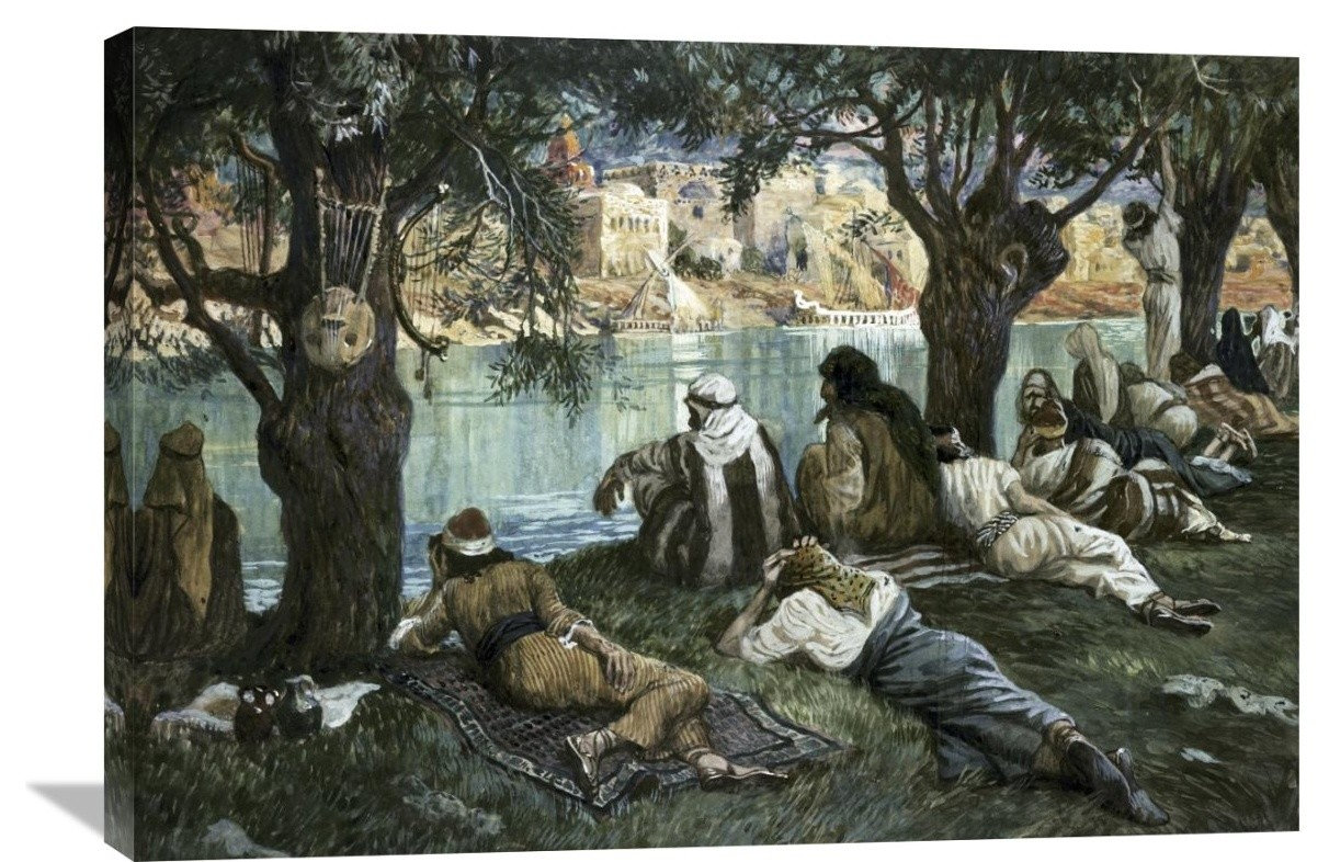 "By The Waters of Babylon" Artwork, 16" x 11", 36" x 25.164 ...