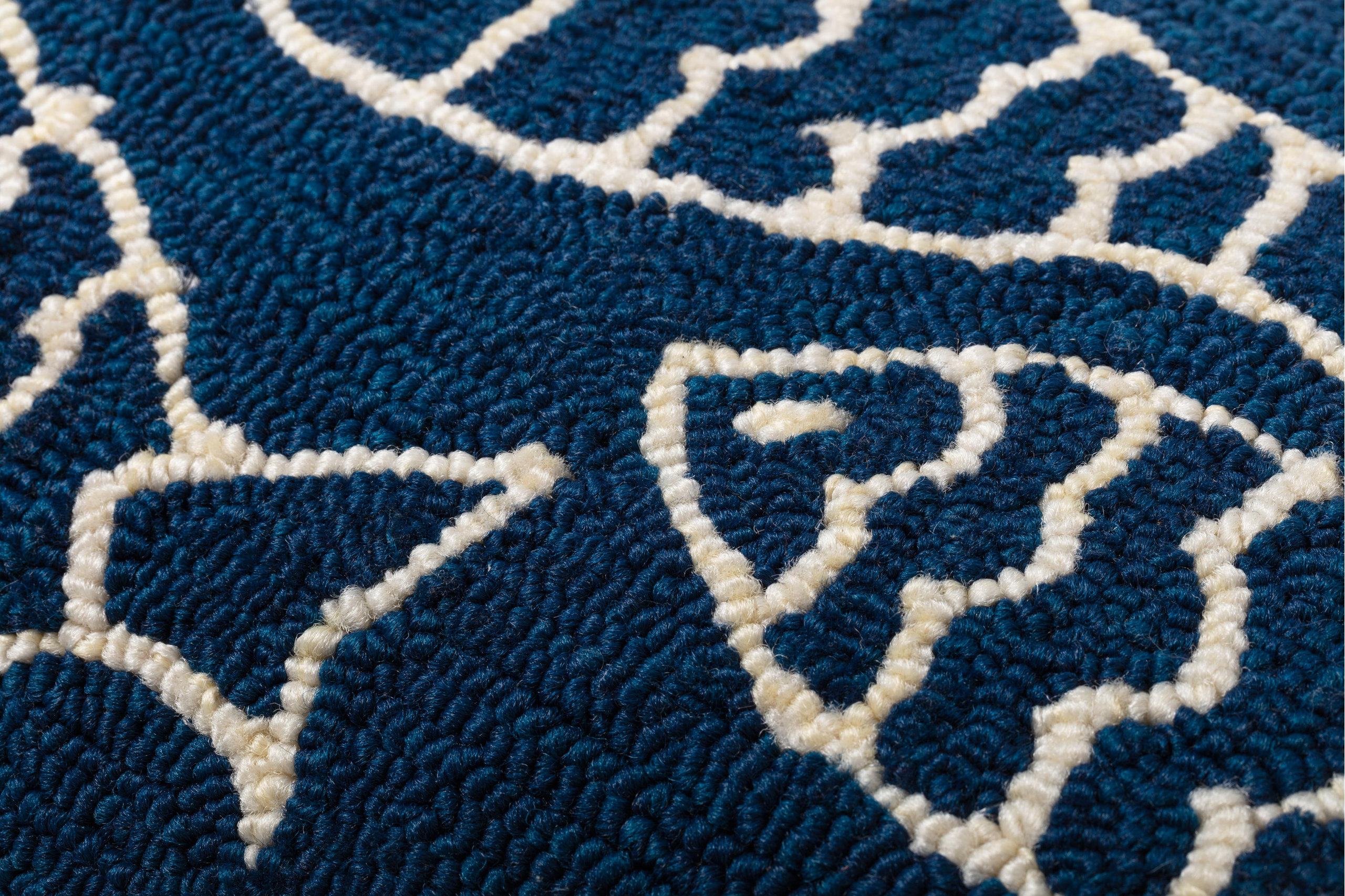 Navy 16"x26" In/out Hand Hooked Fish Pattern Accent Pillow - Beach ...