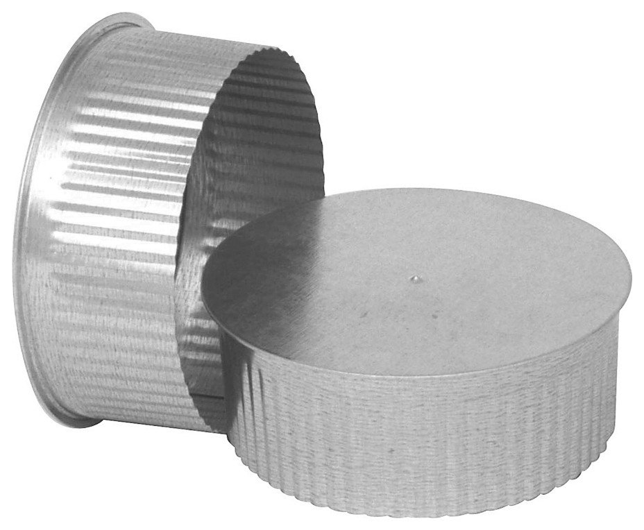 Imperial GV0735 Galvanized Round End Cap/Plug, Small End, 30 Gauge, 6 ...