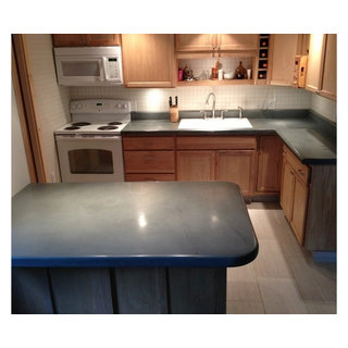 Polished Bluestone Counter - Kitchen - New York - by BlueStone Masonry ...