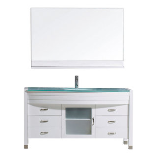 Ava Bathroom Vanity, 55 - Contemporary - Bathroom Vanities And Sink ...