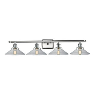 Innovations Disc 4-Light Dimmable LED Bathroom Fixture, Brushed Satin ...