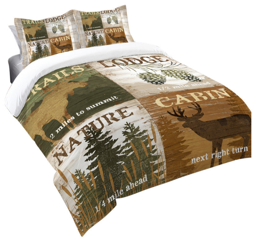 Nature and Lodge Twin Comforter - Rustic - Comforters And Comforter ...