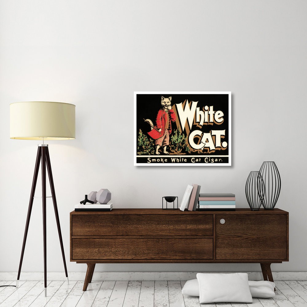 "White Cat Brand Cigars" Digital Paper Print by Vintage Booze Labels ...