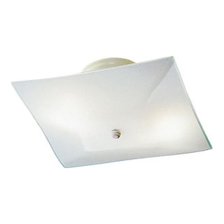 Ceiling Space 2-Light Flush Mount in White (12 Units) - Transitional ...