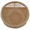 Spider Round Wicker Decorative Storage Basket, Natural - Tropical ...