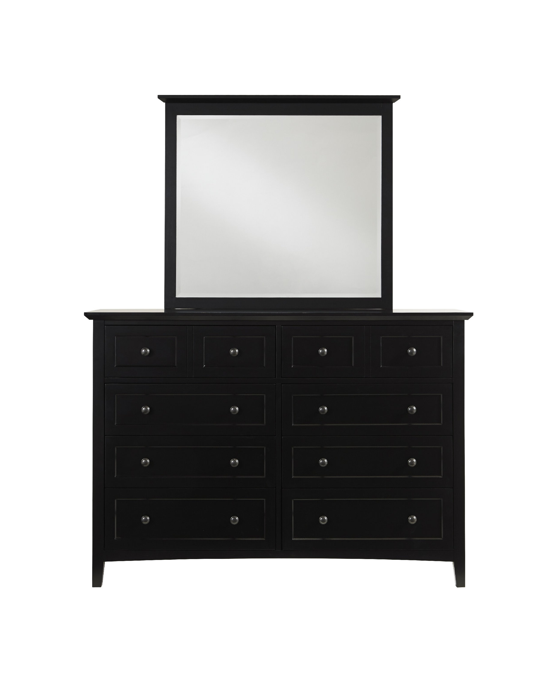 Benzara BM273369 Neo Solid Mahogany Wood 8 Drawer Dresser, Felt Line ...