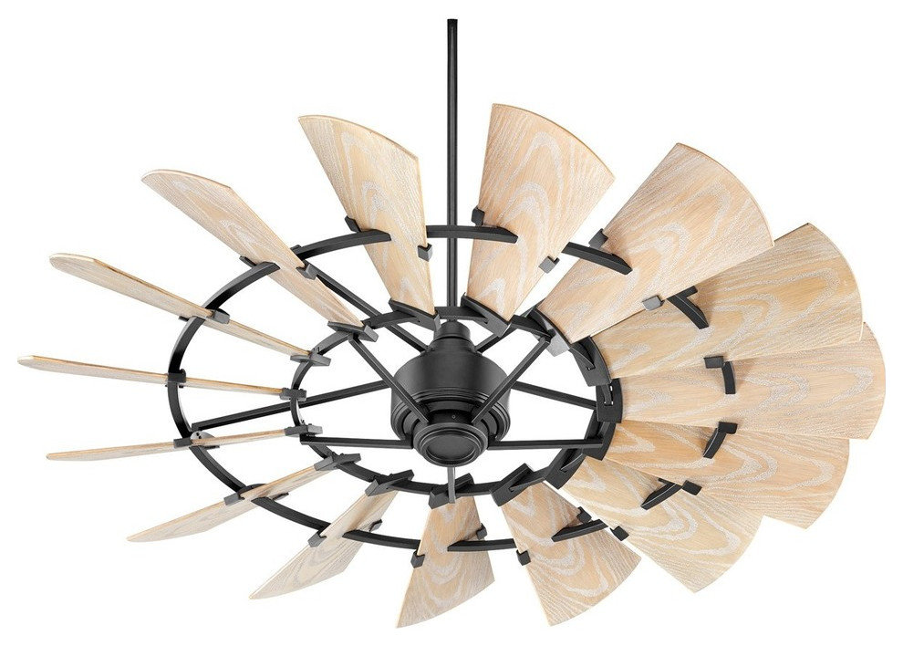 Quorum Windmill 60" Patio Fan 196015-69, Noir - Farmhouse - Ceiling ...