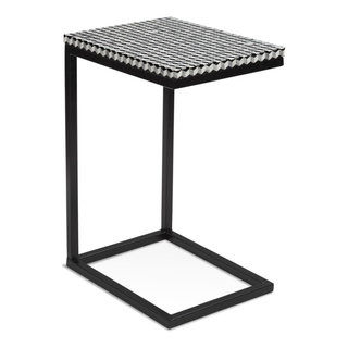 Nava Accent Table - Black/White Bone - Transitional - Side Tables And ...
